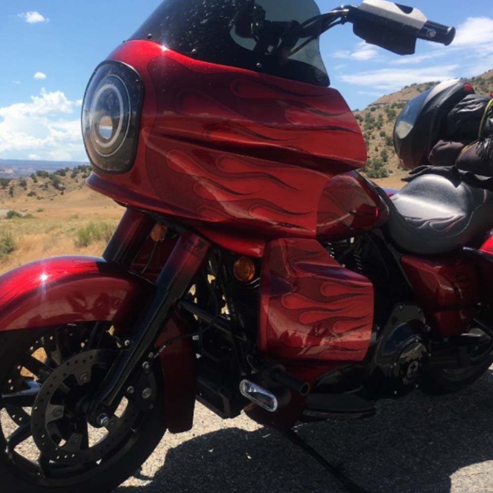 FXRT Slim RT Clam Shell Bags サドルバッグ | ハーレー・カスタム・ワールド [HARLEY CUSTOM ...