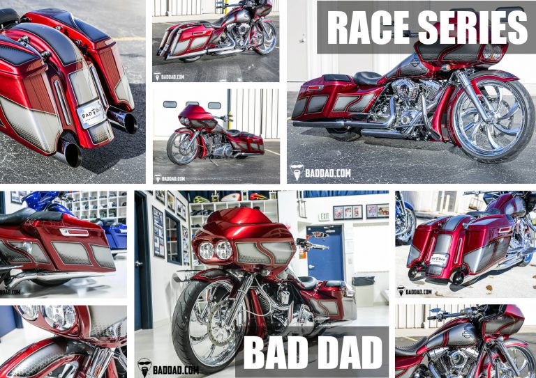 Bad Dad(バッドダッド) Race Series Stretched Saddlebags & Rear Fender & Side ...
